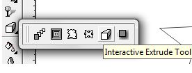 Interactive Extrude Tool in Corel DRAW