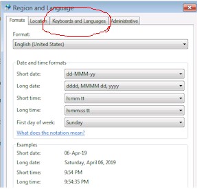 Enabled or Disable the Language Bar